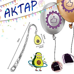 AKTAP Funny Avocado Bookmark Book Lovers Jewelry Bookworm Gift for Avocado Lover (Avocado Bookmark)