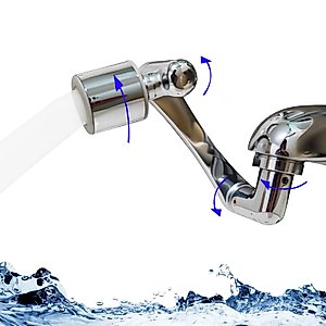 Swivel Sink Faucet Extender - for Bathroom Sink, Kitchen Sink, Toddlers, Kids, Made of Solid Copper, 2 Mode Water Outlets - Easily Extend The Reach of Your Faucet