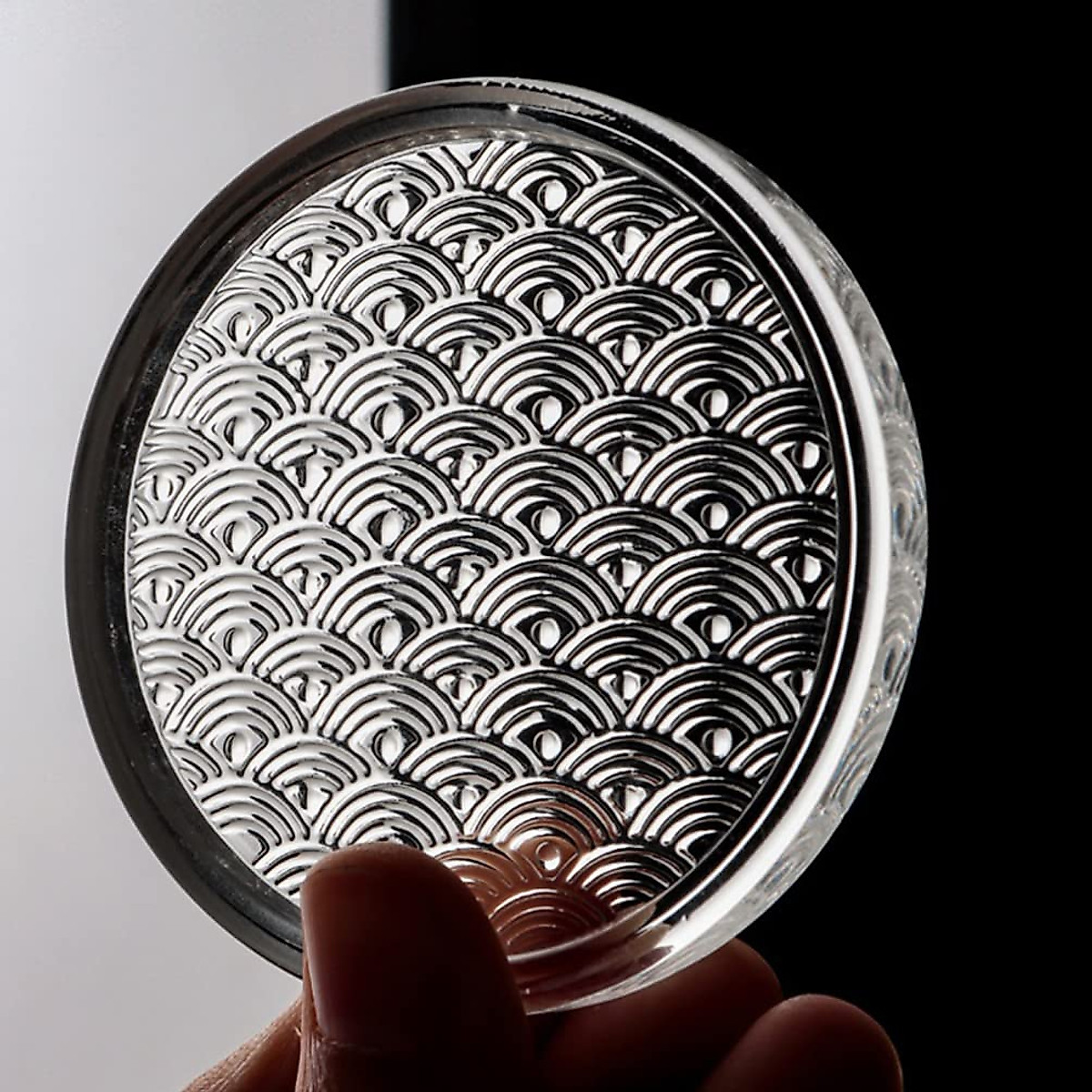 Cabilock 2pcs Glass Tea Coaster Cup Mug Pad Tea Bag Saucers Dessert Dishes Coasters Gold Bars Car Coaster Costers Seasoning Dish Mug Saucers Gongfu Tea Saucer Crystal Coaster Round Decorate