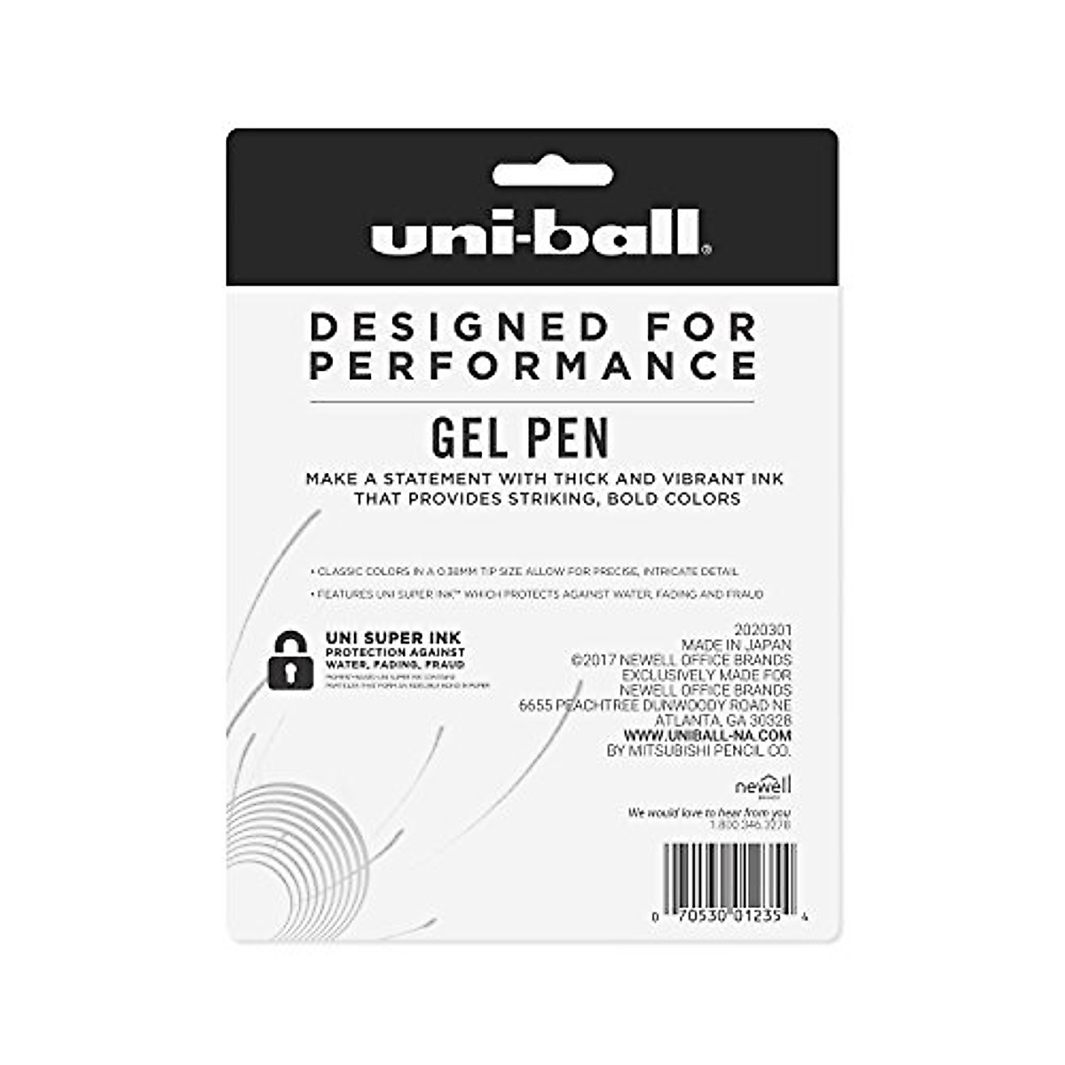 uni-ball 2004052 Gel Pens, Ultra Micro Point (0.38mm), Assorted Colors, 8 Count