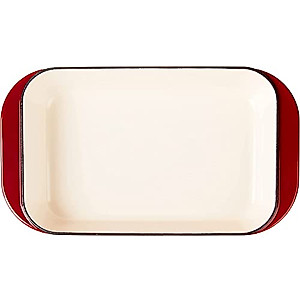 Cuisinart CI1136-24CR Chef's Classic Enameled Cast Iron 14-Inch Roasting/Lasagna Pan, Cardinal Red