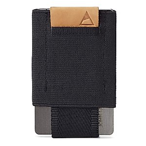 NOMATIC Minimalistic Wallet for Men and Women - Slim Wallet Fits In Front Pocket - Holds 4-15 Cards - Hidden Cash Holder and Key Holder Pocket (Black)