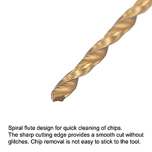 uxcell 4Pcs Mini Twist Drill Bit, 1.2mm Micro Engraving Drill Bits, High-Speed Steel 2.35mm Shank Titanium Coated for DIY Resin, Amber and Wood