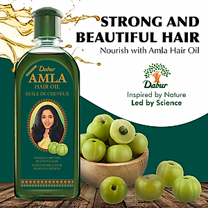 Dabur Amla Hair Oil - Indian Natural Hair Care for Beautiful, Healthy and Moisturized Hair and Scalp (200ml)