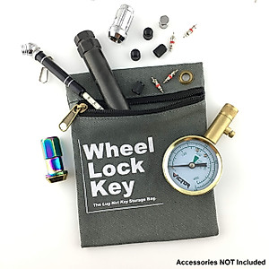 Wheel Lock Key Storage Bag - Easily and Safely Keep Your (Wheel Locks, Locking Wheel Lug Nuts, Wheel Lug Nut Key, Spare Wheel Lug Nuts, Wheel Lock Key) In One Place (2 PACK)