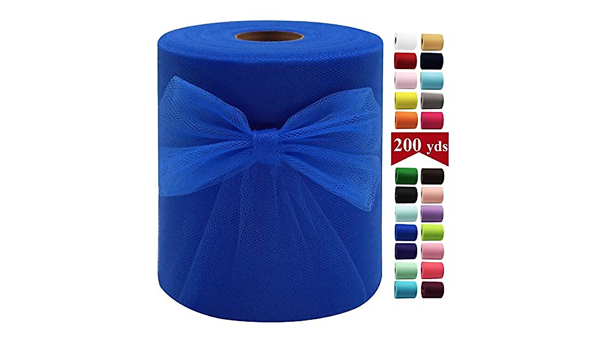 Royal Blue Tulle Fabric 6 Inch x 200 Yards for DIY & Events