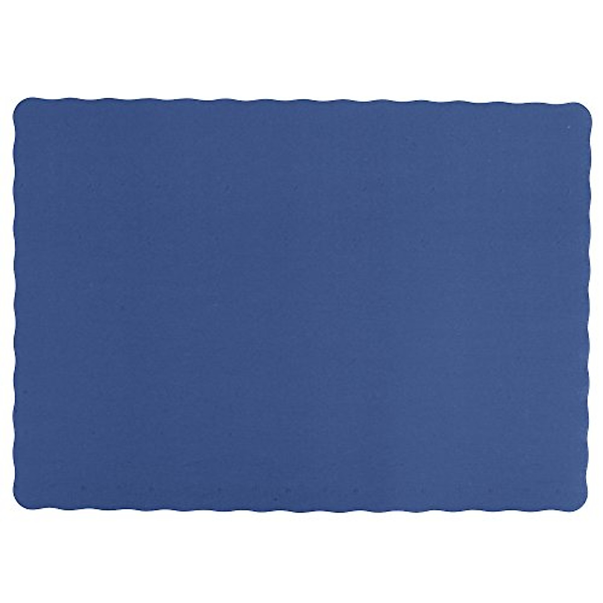 Navy Blue Colored Paper Placemat with Scalloped Edge - 1000/Case Size: 10" x 14"