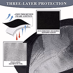 KUBYA Lunch Bag for Women Men Reusable Lunch Box Insulated Lunch Tote Bag for Work, School, Picnic or Travel - Black