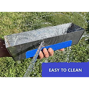 ProRock 12" Stainless Steel Drywall Mud Pan Round Base + Marine Grade Non Slip Grip