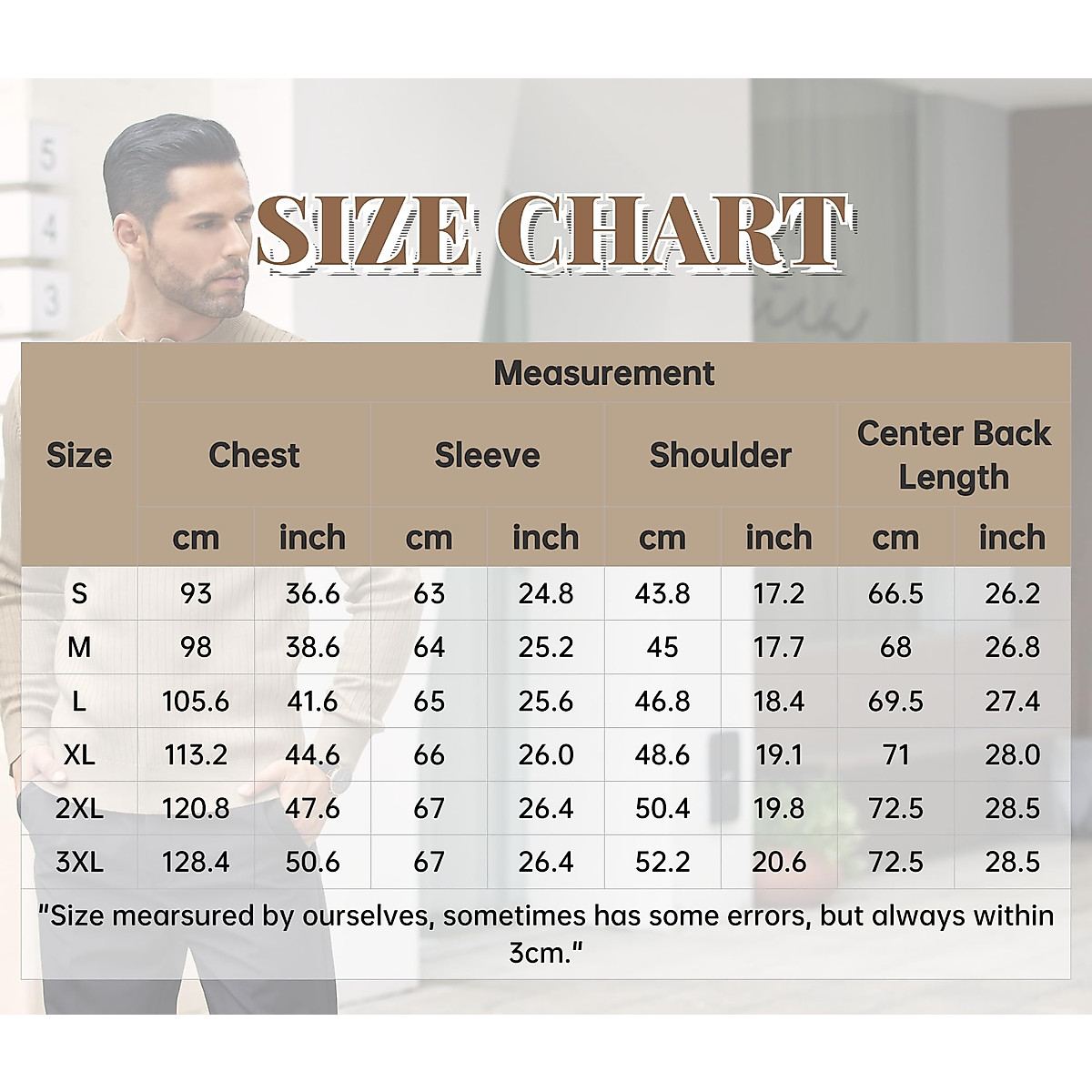 COOFANDY Men's Long Sleeve Knit Henley Shirts Casual Henley T-Shirts Lightweight Ribbed Sweater Khaki