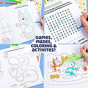 Bluey Coloring & Activity & Sticker Book, Great for at-Home Kids Activities, Perfect Road Trip & Travel Activity Kit, Screen-Free Fun Coloring Book for Ages 3, 4, 5, 6