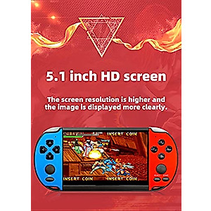 HLF 5.1-inch screen hd casual handheld game console with built-in 11000 vodeo games portable game retro nostalgic mp3 mp4 AV-out to TV game can be saved/added/deleted