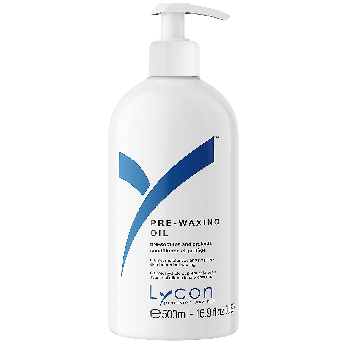 Lycon Pre-Waxing Oil, Waxing Prep, Soothing Wax Oil Made with Apricot Kernel Oil, Jasmine, and Chamomile, Pre-Wax Oil for Home and Salon Use, 500ml