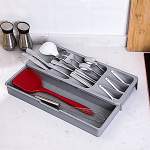 Cutlery Drawer Storage Box Fork Spoon Divider for Kitchen Utensils B