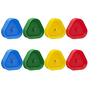 Yuanhe Playing Card Game Holder - Triangle Shaped Hands-Free Poker Holder Tray, 4 Colors, Set of 4