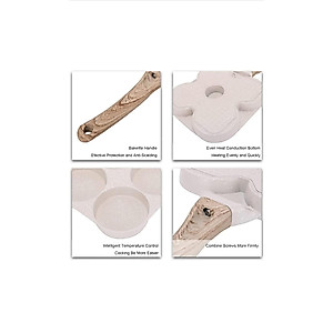 Generic BellaCucina 4-Cup Nonstick Granite Omelette Skillet, Egg Pan for Omelettes and Pancakes, Induction Compatible,Healthy Meal, Regular, BL001