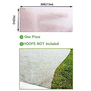 Airstar Plant Covers, Garden Floating Row Cover 7’×25’ Fabric Non-Woven for Frost Protection Freeze Protection for Vegetables Fruit Tree Plant Frost Blanket Cover for Cold Weather(Hoops Not Included)