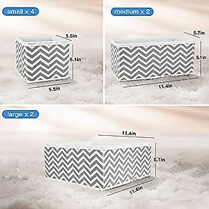 PHILISENMALL 8pcs Drawer Storage Organizer Versatile Sturdy Storage Box for Socks Underwear Bra