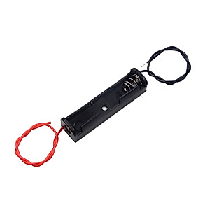 LAMPVPATH (Pack of 12) Single AAA Battery Holder, 1 X 1.5V AAA Battery Holder, AAA Battery Holder with Leads Wires