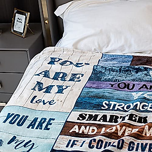 Yomaisky Anniversary Birthday Gifts for Her Wife from Husband to My Wife Blanket Presents Christmas Valentines Gifts for Her Wife Romantic Healing Soft Warm Flannel Fleece Woollen Throws for Bed Sofa