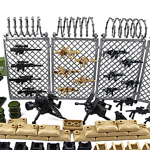 Feleph Modern Military Weapons Pack SWAT Police Multiple Ages 4+ Combinations Toy Set for Soldier Figures Model Army Equipment Gear Pieces Blocks Compatible with Major Brand