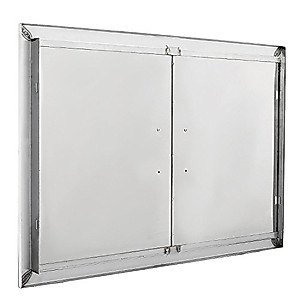 SHZOND 30.5" W x21 H BBQ Access Door 304 Stainless BBQ Island Door Heavy Duty Double Door Great for Outdoor Kitchen