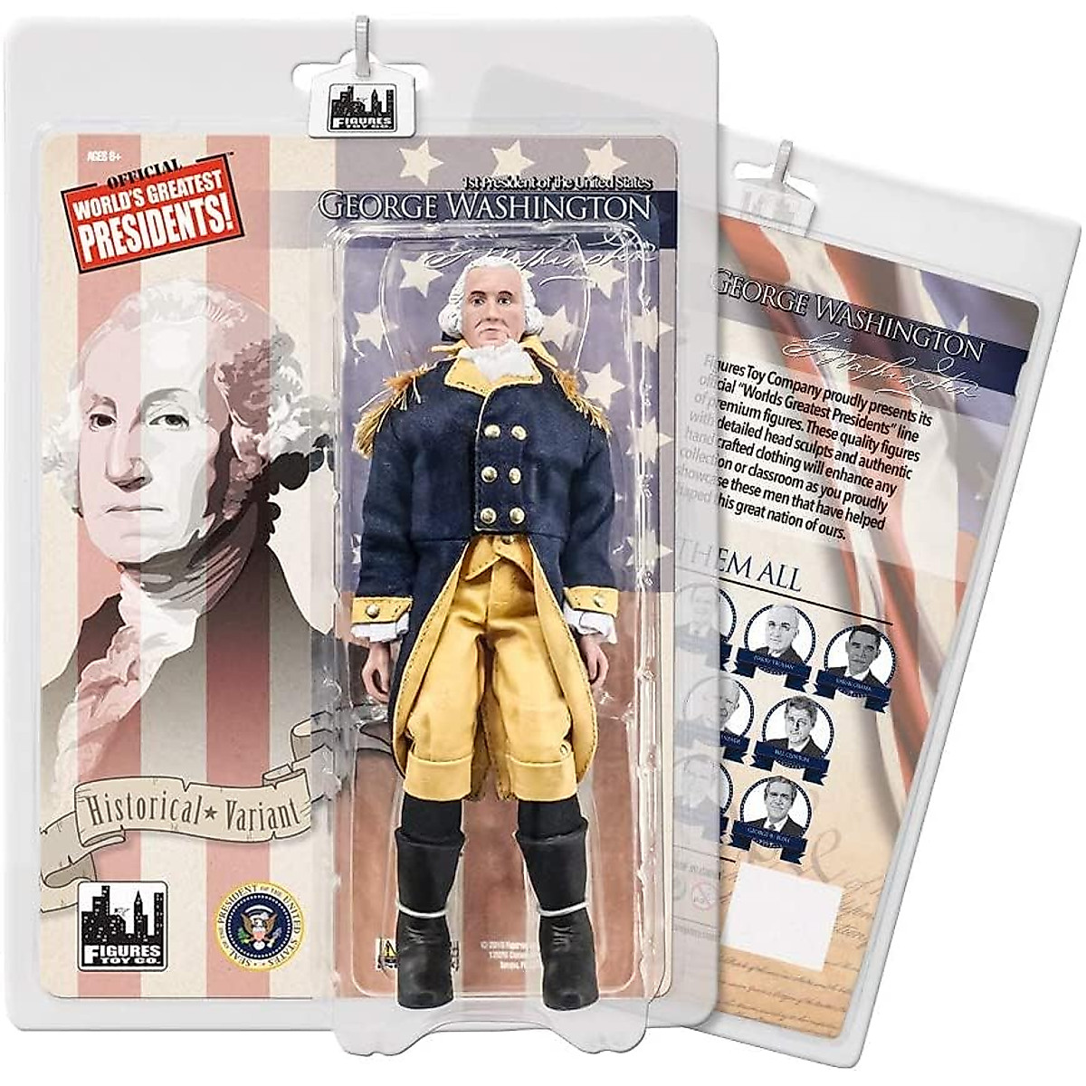 Figures Toy Company US Presidents 8 Inch Figures Series: George Washington [Blue & Yellow]