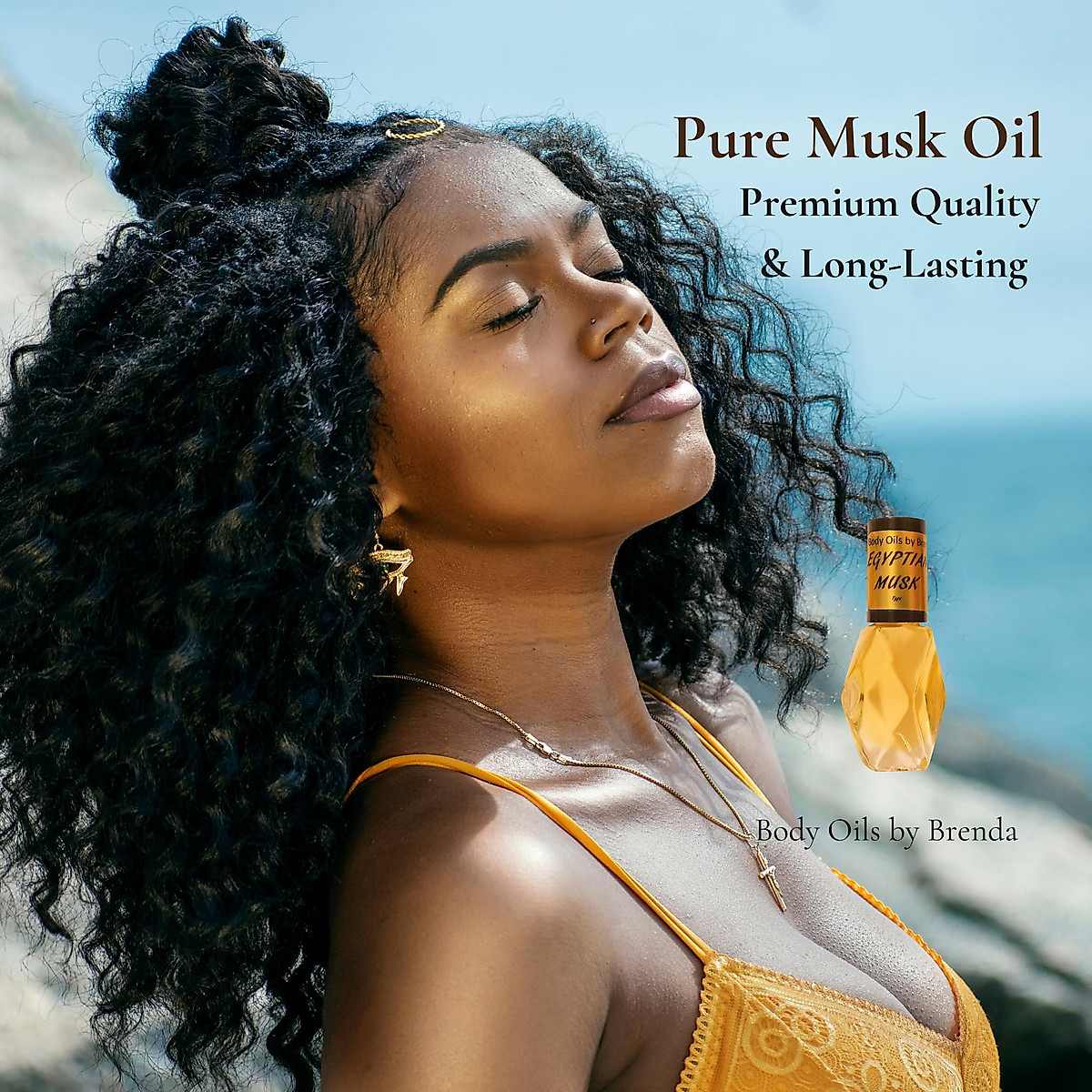 Body Oils by Brenda Egyptian Musk Body Oil, Pure Thick Uncut Authentic Original Fragrance, Unisex, All-Natural Classic Concentrated Scent (Egyptian Musk, 1 oz.)