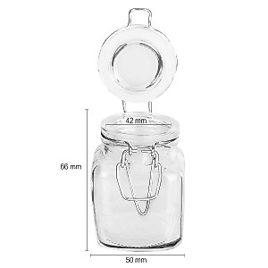 Glass Jars With Lids, KAMOTA 30 pack of 3.5 oz small glass jars for storage spice herbal condiments with leak-proof rubber gaskets and airtight hinged lids, 280 labels and 2 silicone funnels