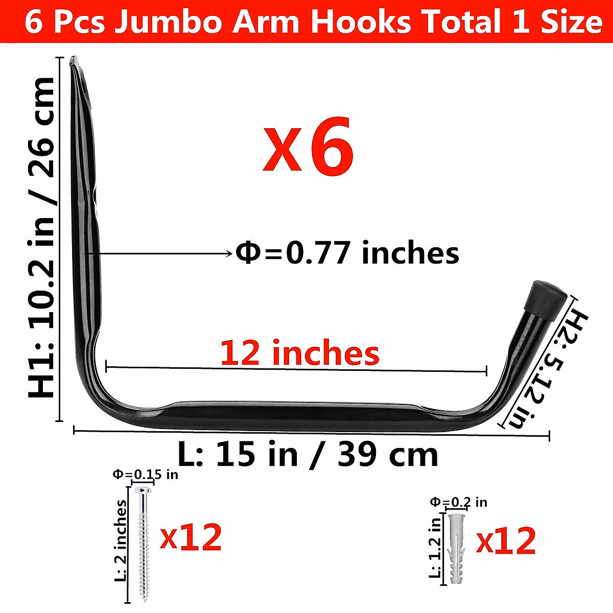 Yisunnan Kayak Storage Utility Rack, Heavy Duty Garage Hangers, Wall Mount or Dock Hanging Hooks for Canoe,Paddle Board,Surfboard,Snow Board,Ladder