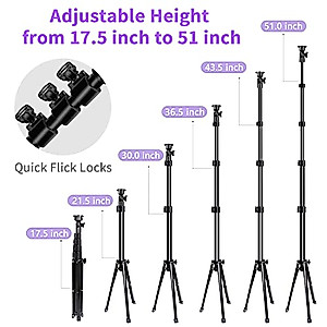 Selfie Ring Light with Tripod Stand and Phone Holder, Eicaus Tripod for iPhone with Ringlight for Live Streaming, Video Recording, Makeup, Lighting Kit Gifts for YouTube and TIK Tok