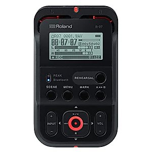 Roland R-07 High-Resolution Handheld Audio Recorder, Black