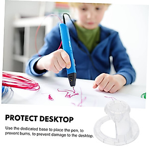 2pcs Pen Base Printing Pen Storage Bracket Plastic 3D Pen Holder 3D Printing Pen Holder Shock-Proof Printing Pen Holder 3D Printing Brush Base Printing Pen Supply Printing Pen Rack