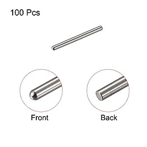 Tool parts 0.8x12mm Dowel Pins - 100pcs Round Head Flat Chamfered End Dowel Pin