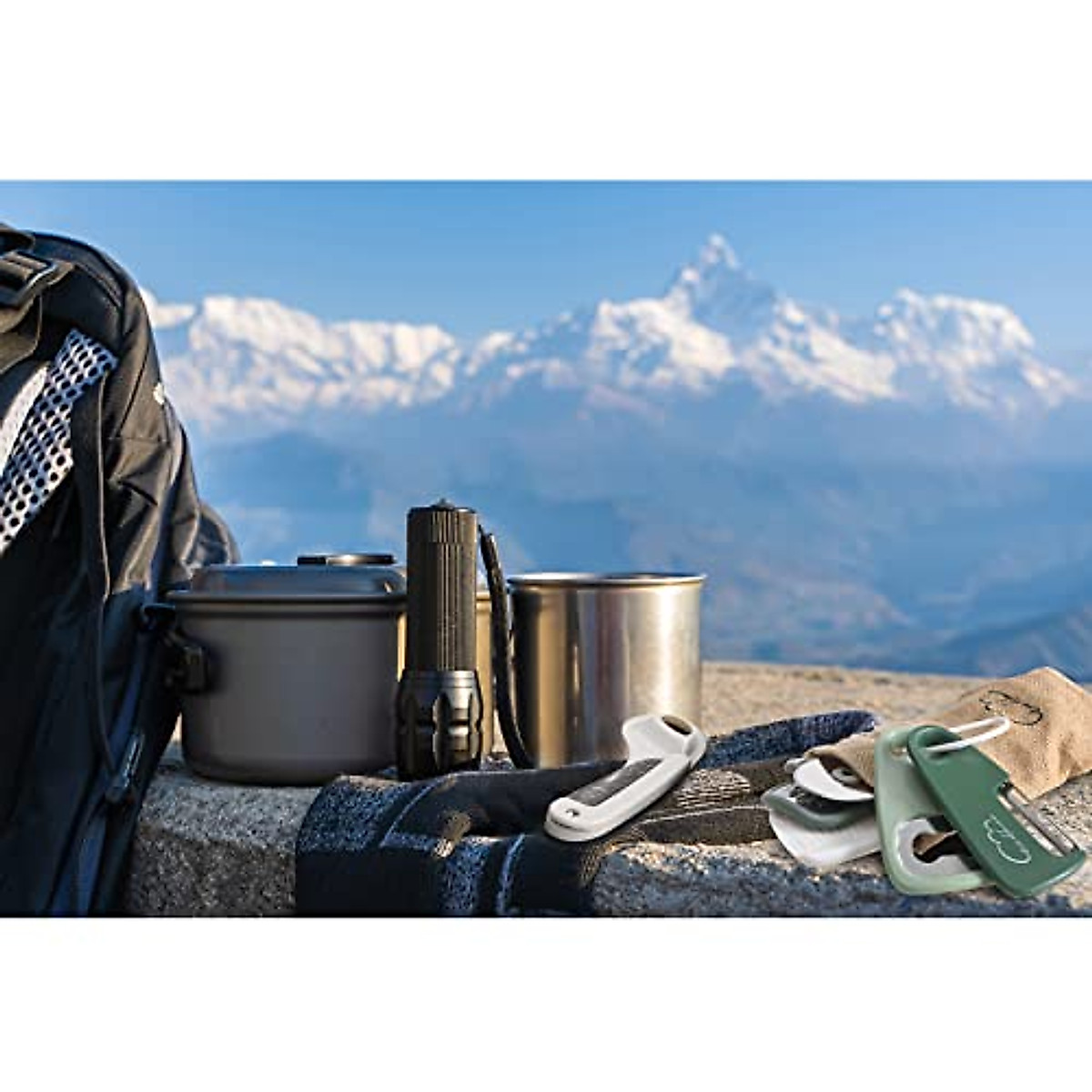 Kitchen Gadgets 6 Piece Set - Space Saving Kitchen Utensils Cooking Tools for Small Kitchen, Stainless Steel Accessories for RV inside Camper Kitchen Gadgets Gifts Essentials Dishwasher Safe(Green)