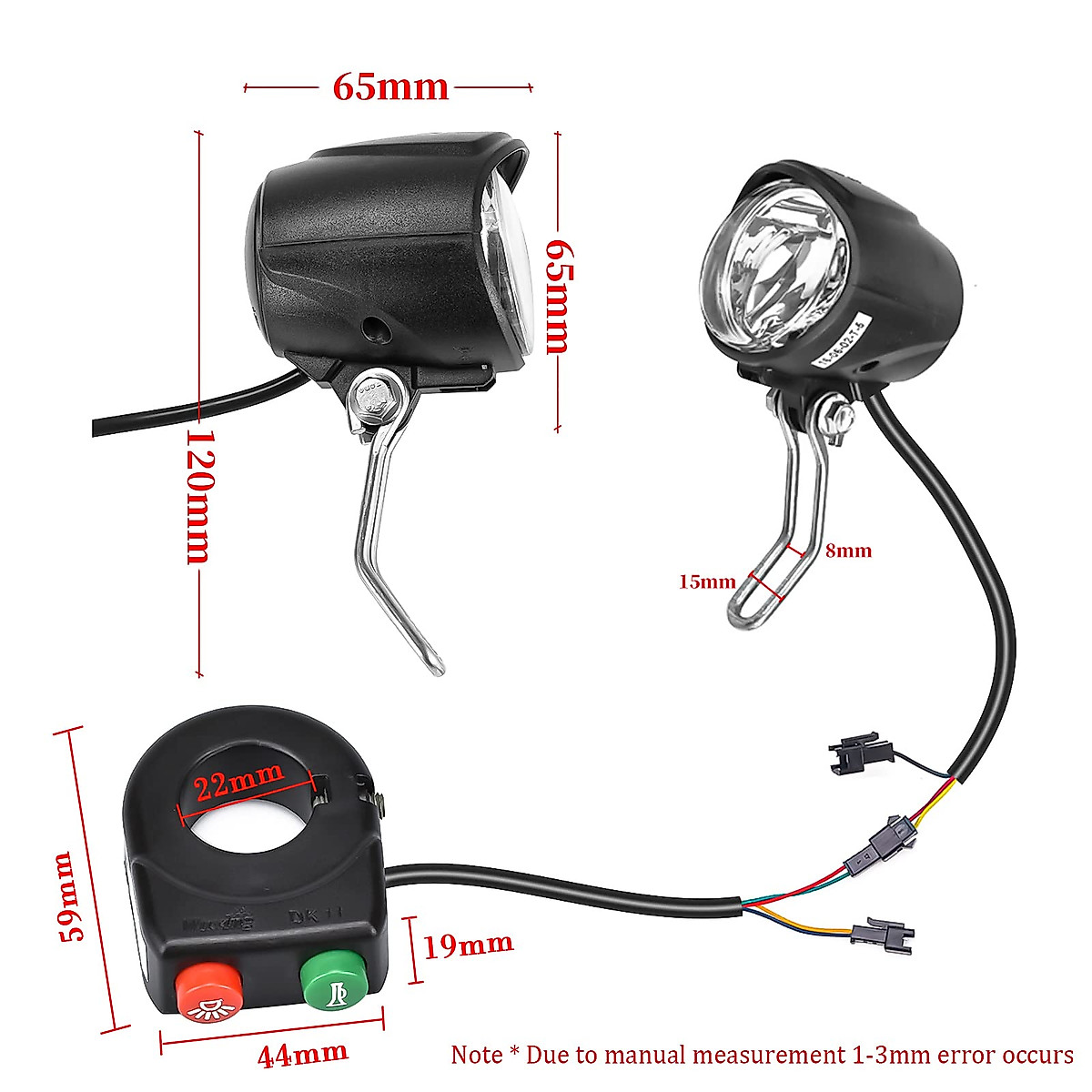 Electric Bike Conversion Kit Front Wheel Motor 350W E Bike Kit 36V Hub Motor 26" Bicycle BLDC Controller with LCD Display Controller PAS Brake Lever for 26 * 1.95 Tire (26inch Front Wheel 36V 350W)