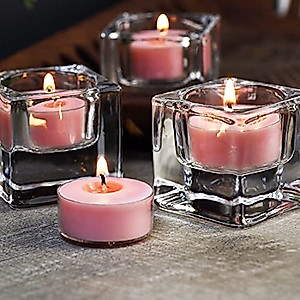 DEYBBY Natural Scented Soy Wax Tealight Candles Bulk, Romantic Rose Aromatherapy Luxury Tea Candle Set of 12-4 Hour Burn Time|Great for Valentine's Day, Birthday