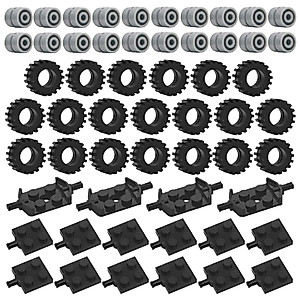 Tires Wheels and Axles Sets - 56 Pieces Brick Accessories Basic Classic Building Block Toys,Car Truck Wheels Parts
