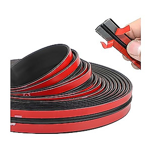 BESULEN 26 Ft Car Windshield Weather Stripping, 14mm+19mm T Shape Adhesive Rubber Seal Strip, Auto Sunroof Sealing Gasket, Front Rear Windshield Trim Stripping Leak Sound Proofing Weatherstrip