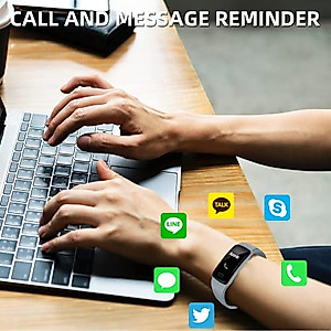 PUBU Fitness Tracker, Heart Rate Monitor Activity Tracker IP68 Waterproof with Sleep Monitor, Health Exercise Fitness Watch Step Counter Pedometer Walking Calories Burned for Women Men