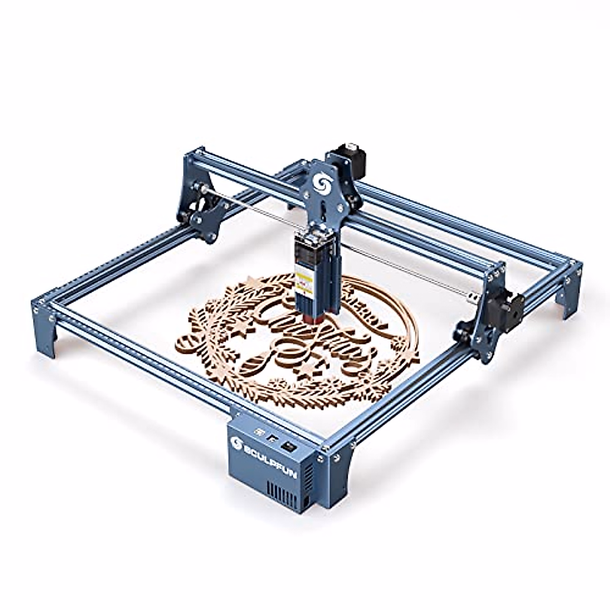 SCULPFUN S9 Laser Engraver, 90W Effect High Precision CNC Laser Engraving Cutting Machine, High Energy Laser Cutter for 15mm Wood, 0.06mm Ultra-Fine Fixed-Focus Compressed Spot, Expandable Area