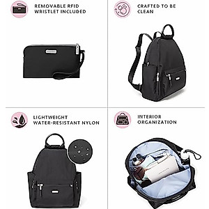 Baggallini Womens With Rfid Phone Wristlet All Day Backpack, Navy, One Size US