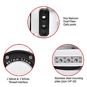 Seafrog WPC-TG6 Waterproof housing case Underwater Diving 195FT/60M Works for Olympus TG-6 Cameras White(Housing + Red Filter)