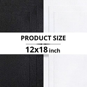 6PCS Aida Cloth 14 Count 3 Pieces Black Cross Stitch Fabric and 3 Pieces White Cross Stitch Fabric Cotton Embroidery Fabric for Needlework 14 Count Cross Stitch Fabric for Craft Embroidery