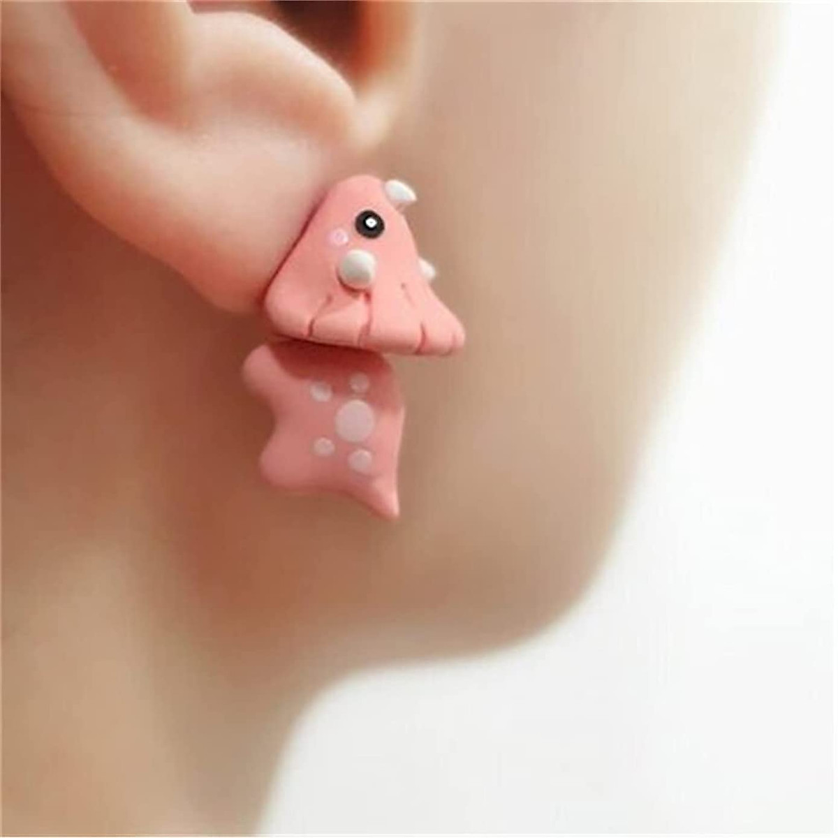Cute Animal Bite Earring, 3D Cute Dinosaur Earrings for Women - Small and Exquisite for Easy Carrying and Collection,Fashion Simple Handmade Animal Stud Earrings. (6 PCS + Gift Box)