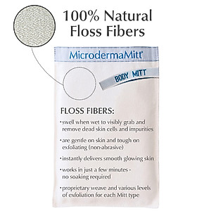 MicrodermaMitt Deep Exfoliating Mitt for Shower – Dead & Dry Skin Remover - Keratosis Pilaris – Body Exfoliator Glove for Men & Women - No Dyes