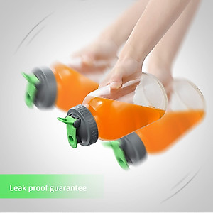 6pcs Regular Mouth Flip Cap Lids for Ball Mason Jar, Leak-free and Airtight, Easy Pouring Spout (Jars Not Included)