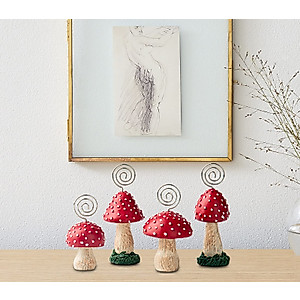 dgudgu Mushroom Table Number Holders 8Pcs Place Card Holder Table Card Holders Food Signs For Party Buffet Place Card Holders For Table Place Card Holders Table Sign Holders