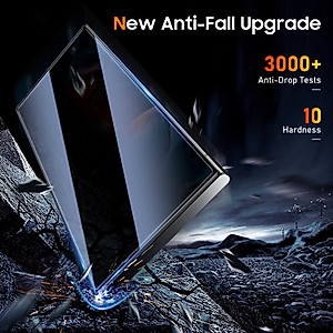 UniqueMe for Samsung Galaxy S23 Ultra Privacy Screen Protector, [Automatic Sticking] 9H Full Coverage S23 Ultra Screen Tempered Glass Anti-Spy Bubble Free Case Friendly - 2 Pack