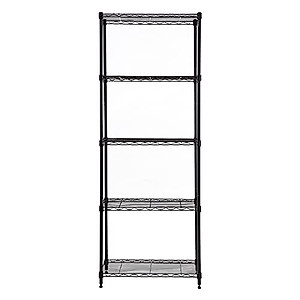 MZG Steel Heavy Duty 5-Tier Utility Shelving Unit Steel Organizer Wire Rack for Home,Kitchen,Office (24-in W x 14-in D x 63-in H)